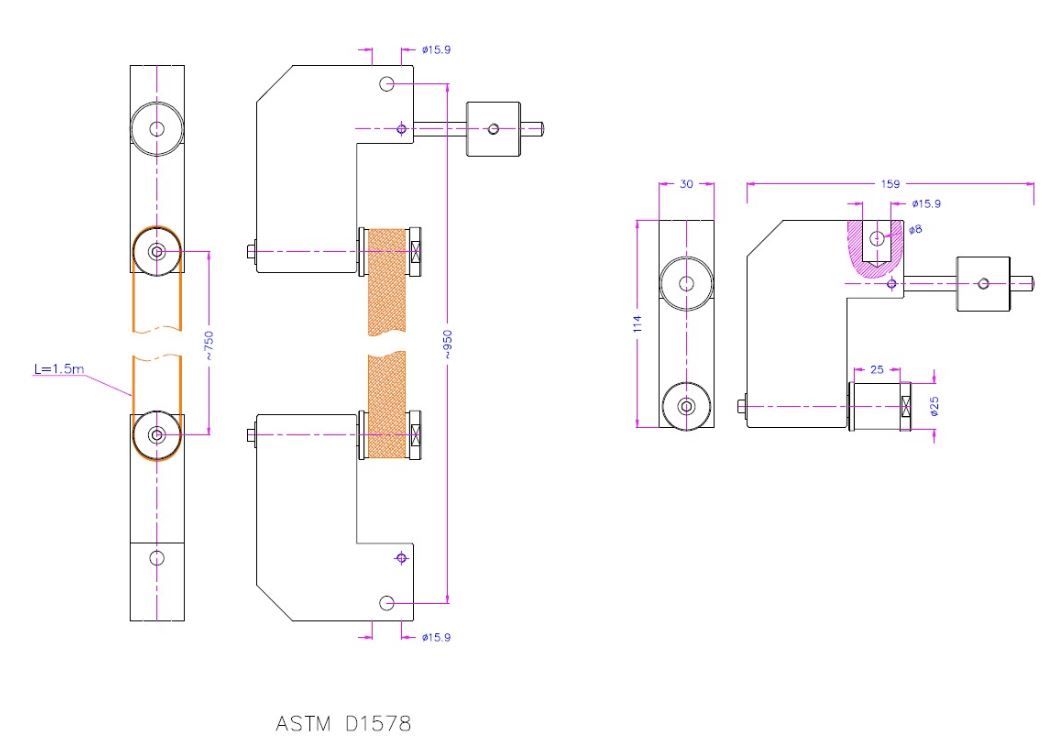 ASTM D1578 Test Fixture | Parsros Material Testing Equipments