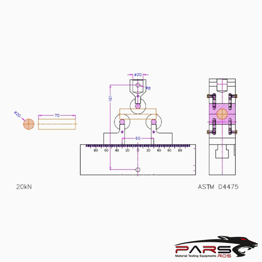 ASTM D4475 Test Fikstürü | ParsRos Malzeme Test Cihazları
