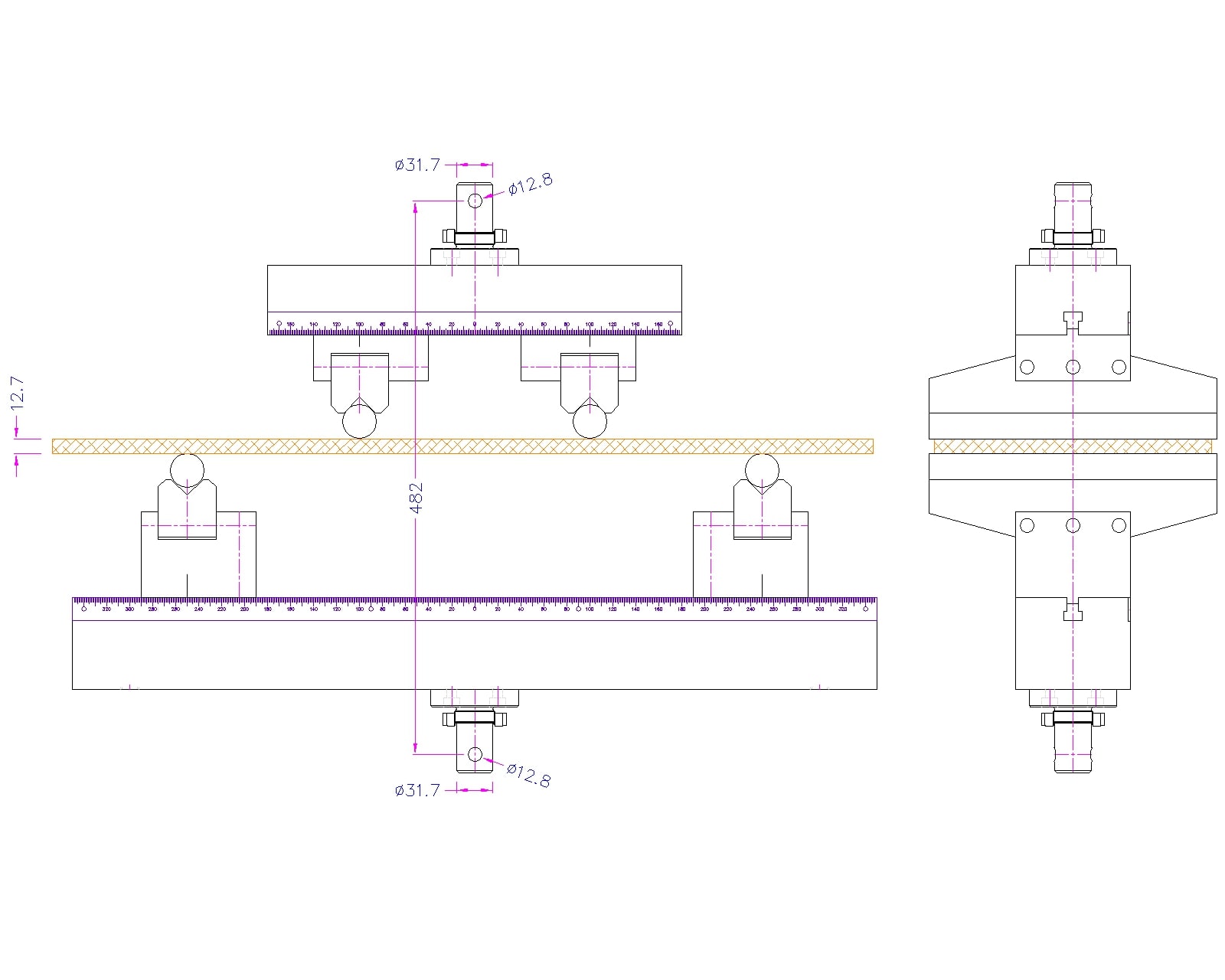 ASTM D6109 Test Fixture | Parsros Material Testing Equipments